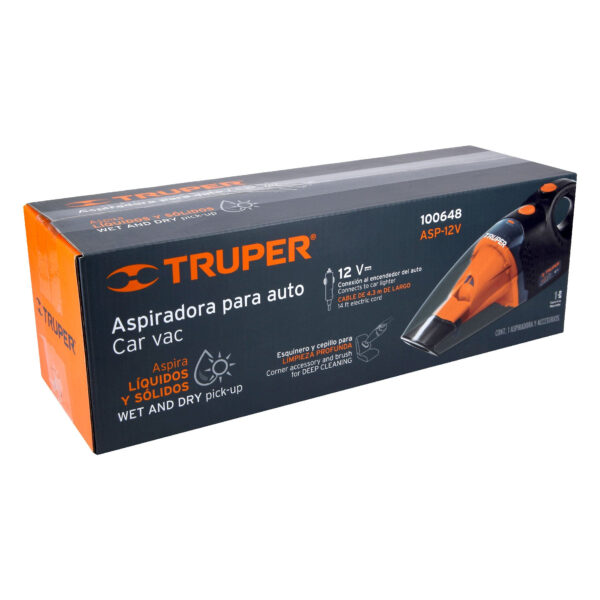 Aspiradora para auto 12v TRUPER ASP-12V • Ferreteria Plazoleta